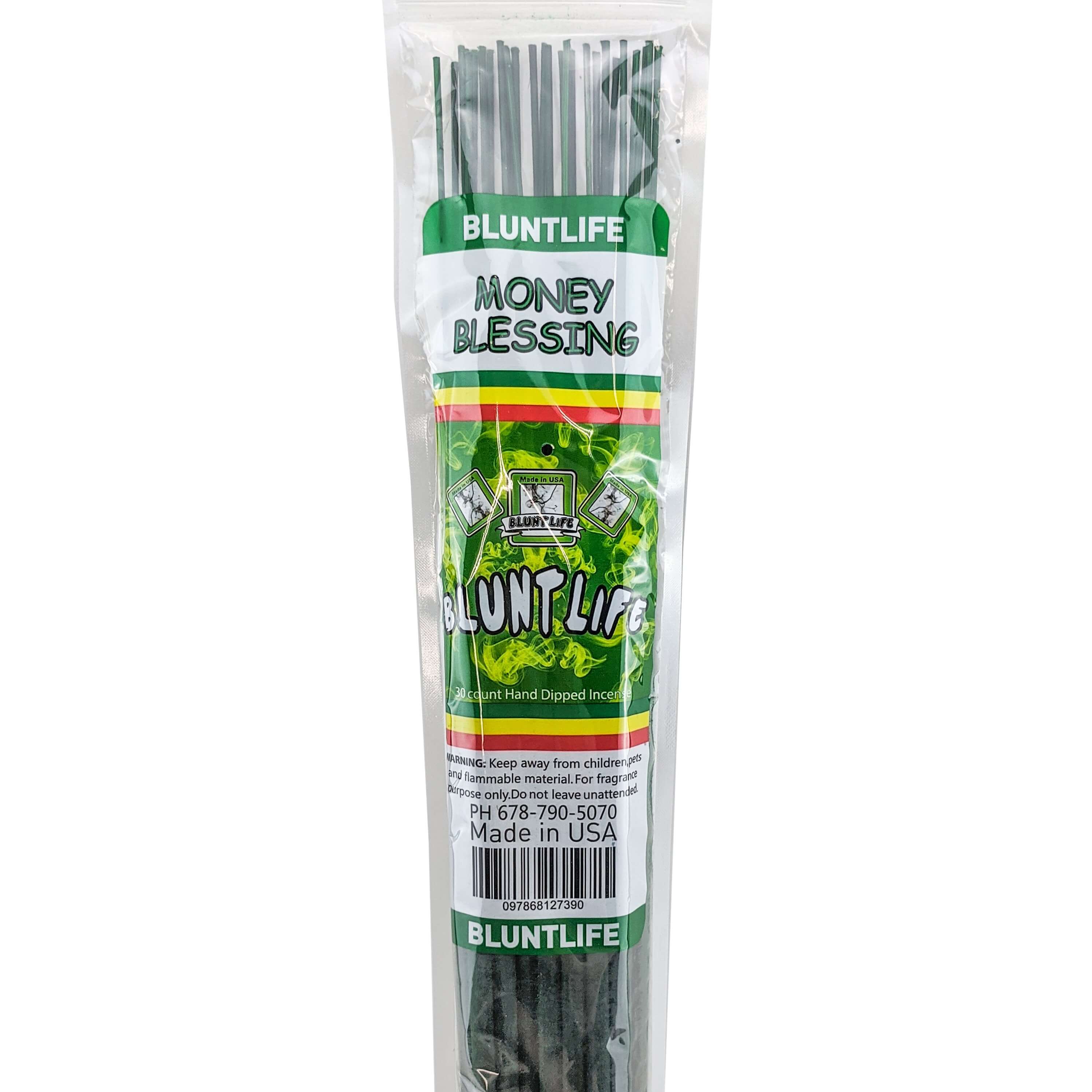 Money Blessing Scent 19" BluntLife Jumbo Incense, 30-Stick Pack