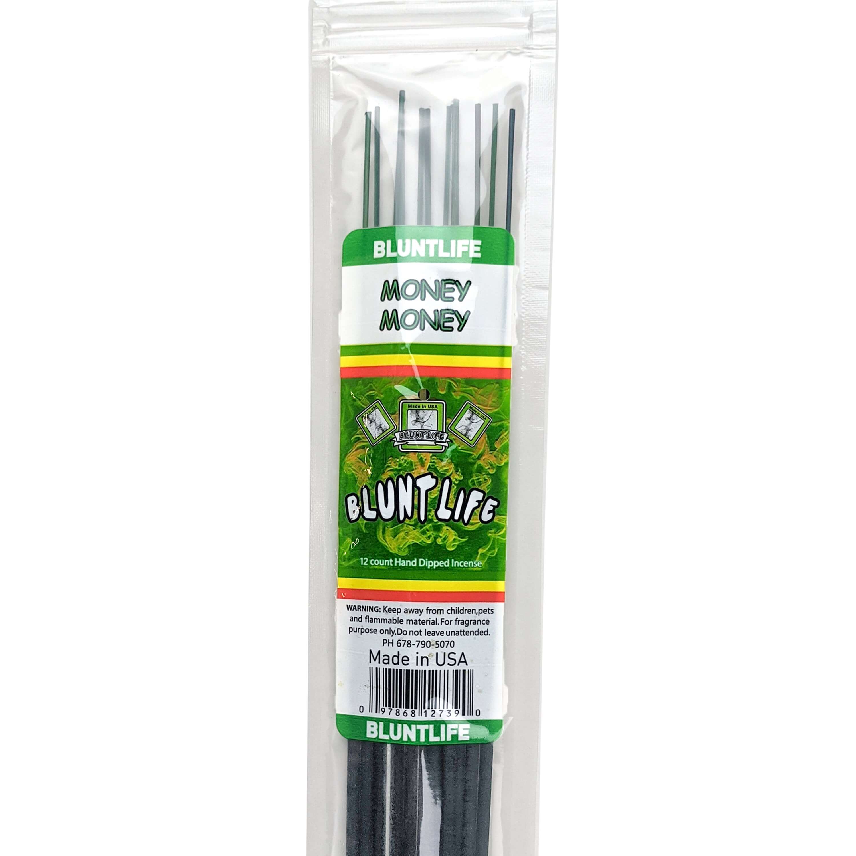 Money Money Scent 10.5" BluntLife Incense, 12-Stick Pack