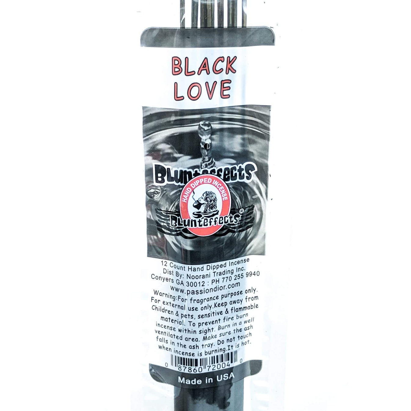 10.5" BluntEffects Incense Fragrance Wands, 12-Pack Black Love Scent